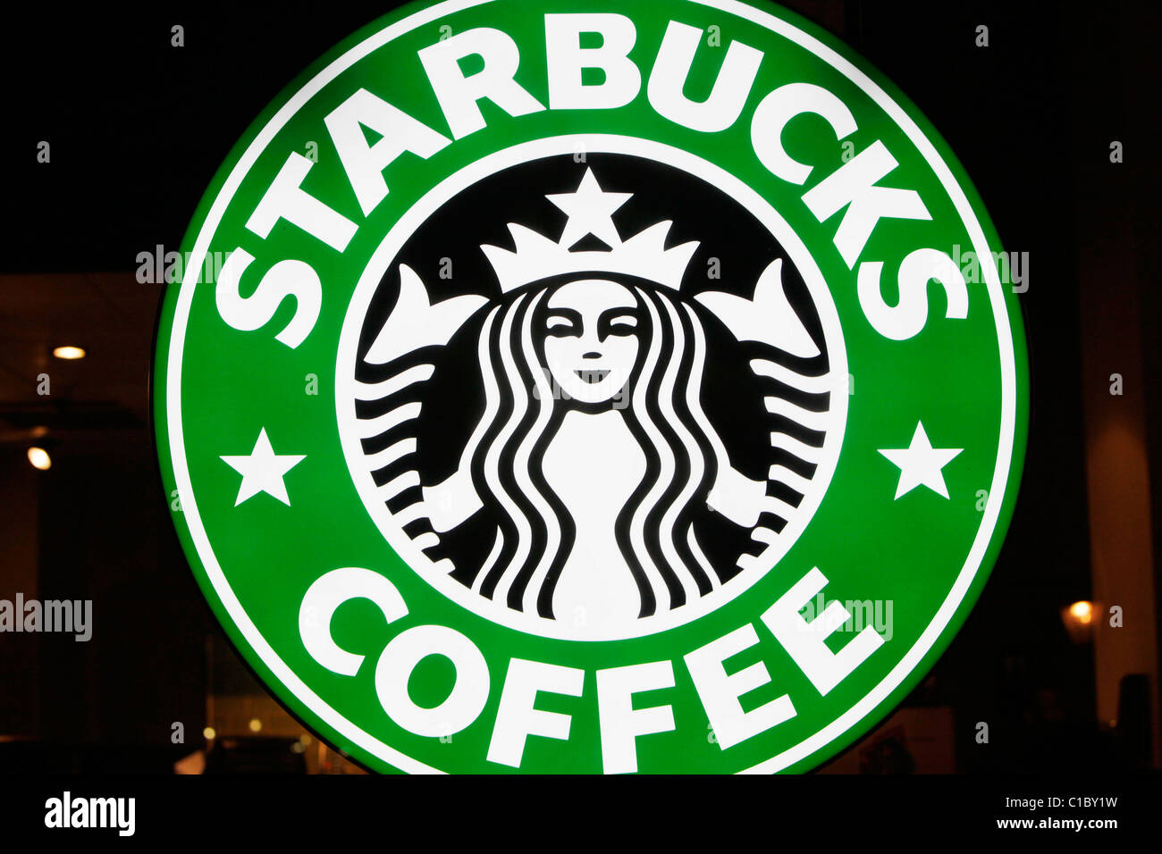 Starbucks coffee sign logo hi-res stock photography and images - Alamy