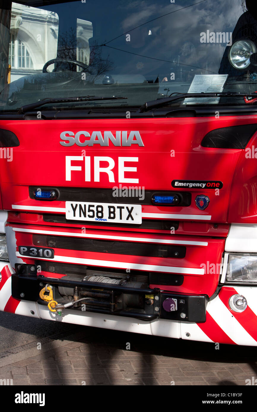 Fire Engine close-up Stock Photo - Alamy