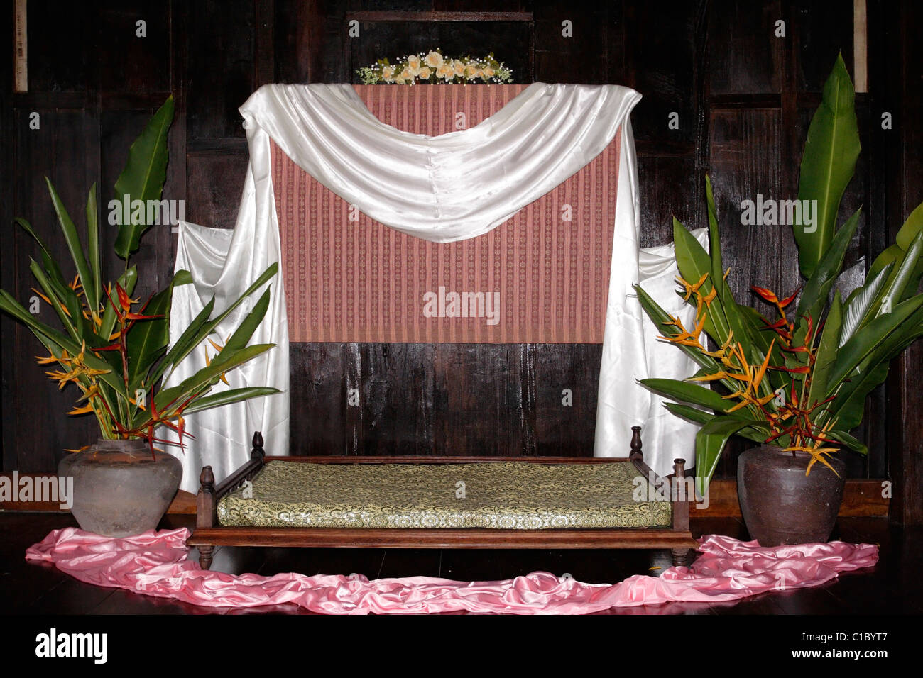 Dais for a Malay wedding in Malaysia Stock Photo - Alamy