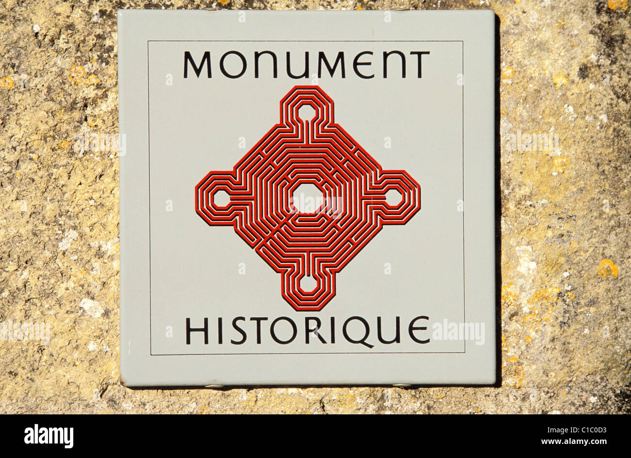 France, a historical monument sign Stock Photo - Alamy