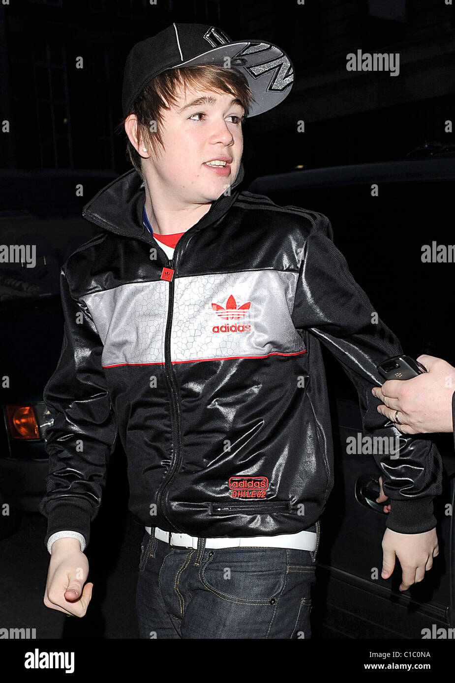 X Factor star Eoghan Quigg leaves the Radio1 studios, having performed ...