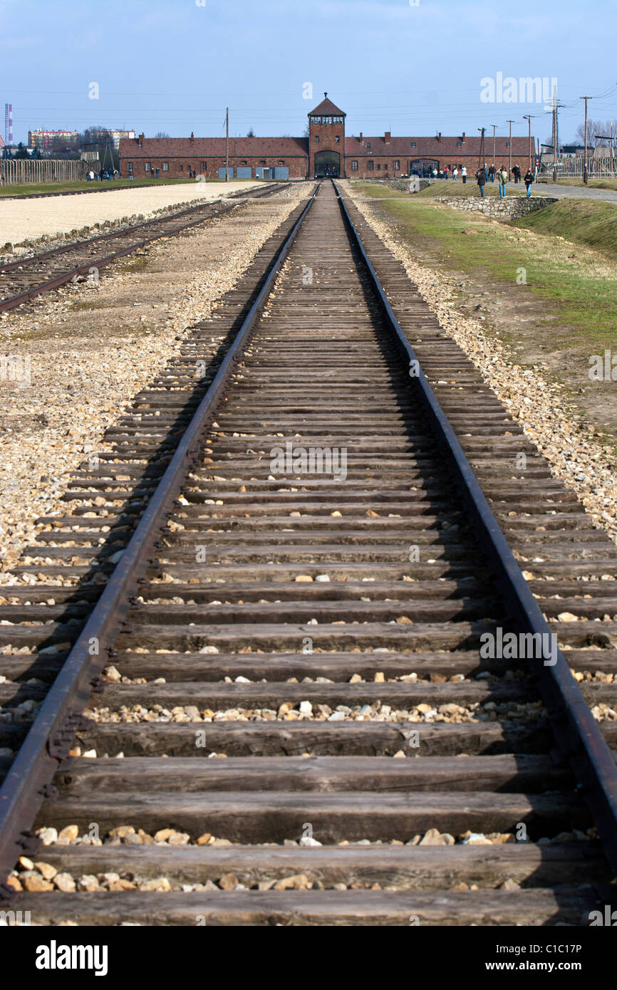 Auschwitz birkenau railway tracks hi-res stock photography and images ...