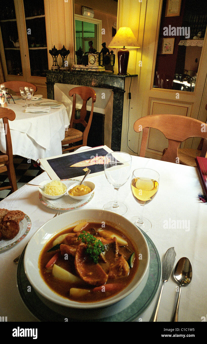 France, Eure et Loir, Le Florent restaurant at Illiers Combray (Proust ...