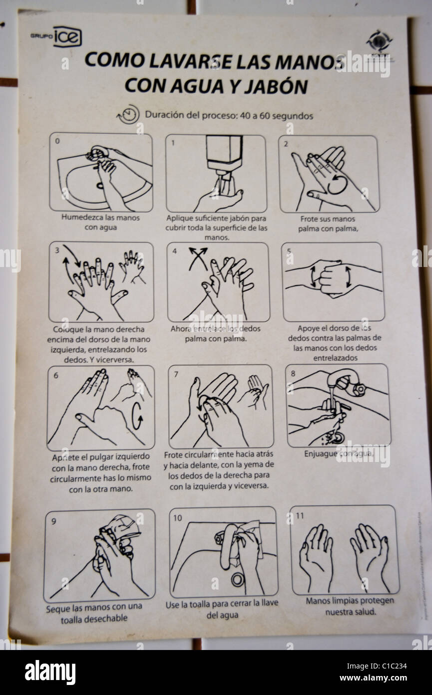 Poster Hand washing, Arenal Volcano, La Fortuna, Republic of Costa Rica ...