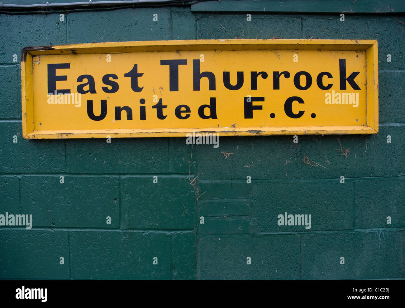 signboard outside East Thurrock football club Stock Photo - Alamy