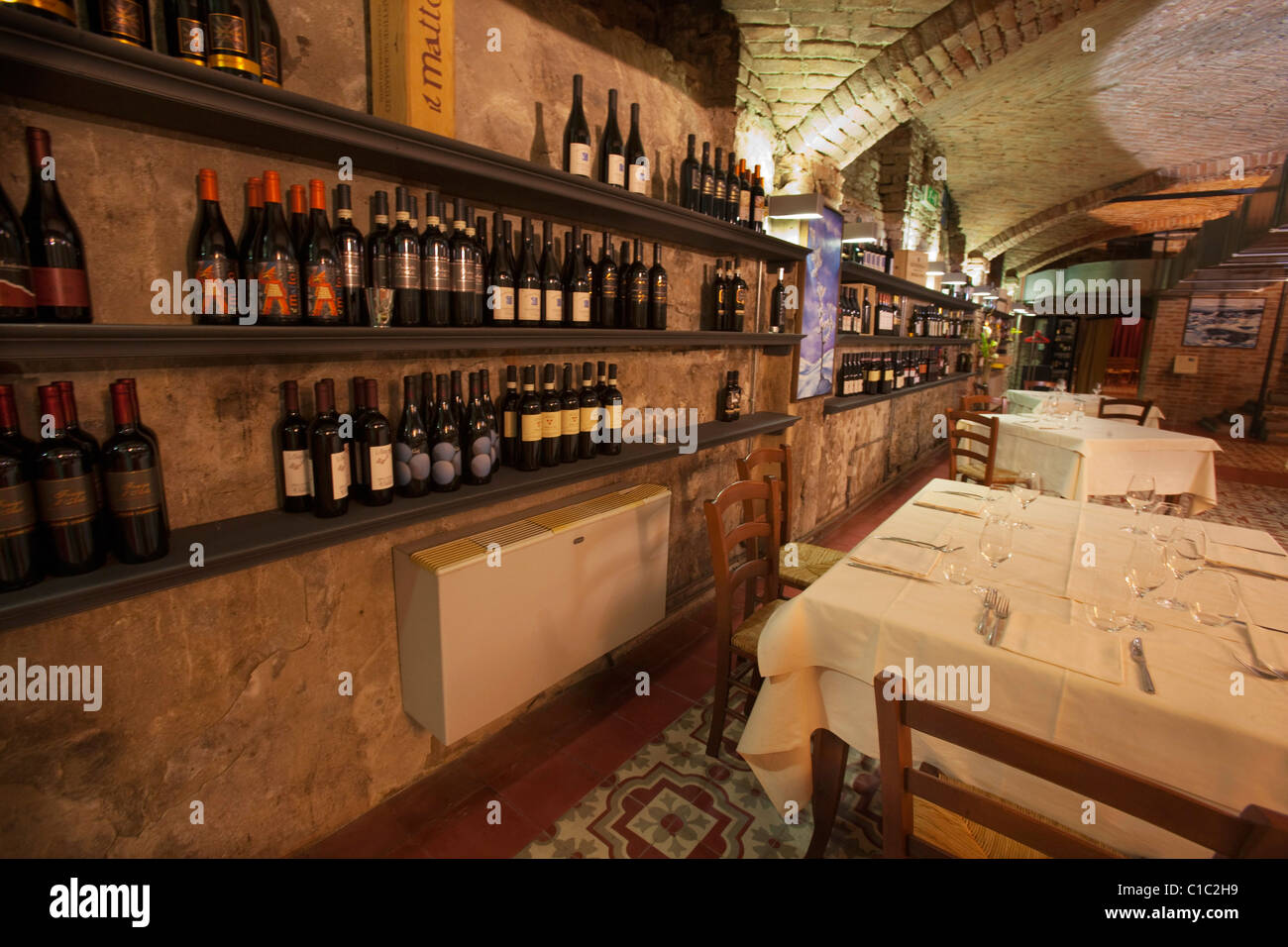 The "Enoteca" Restaurant, interior, Canelli, Asti, Piemonte, Italy ...