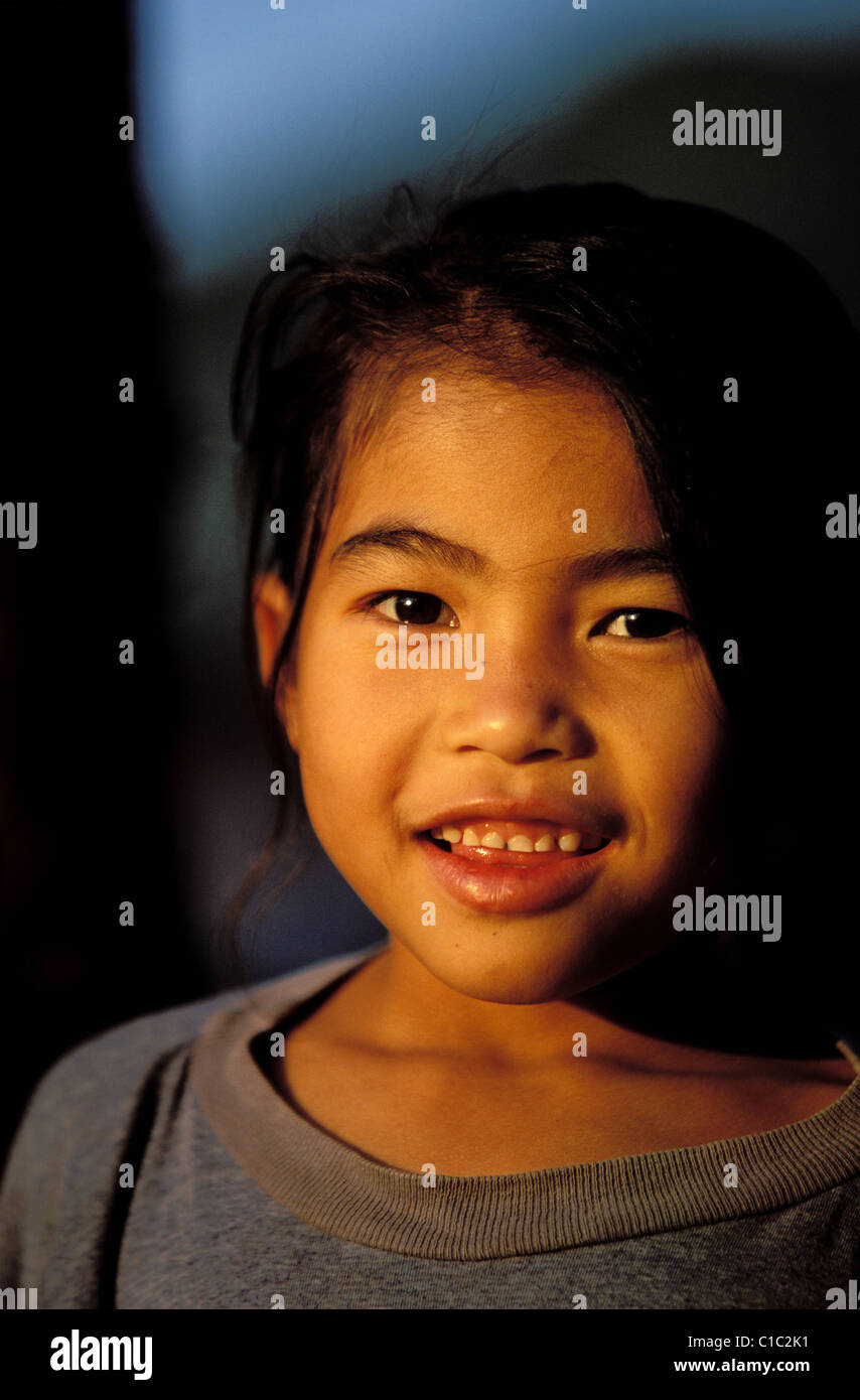 Laos, Viangchan province, Vang vieng, a child Stock Photo - Alamy