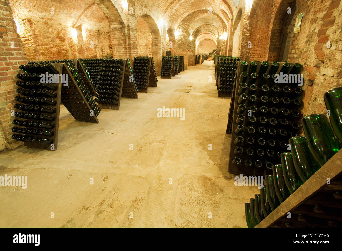 Bosca underground wine cathedral in Canelli, Asti, Piedmont, Italy ...