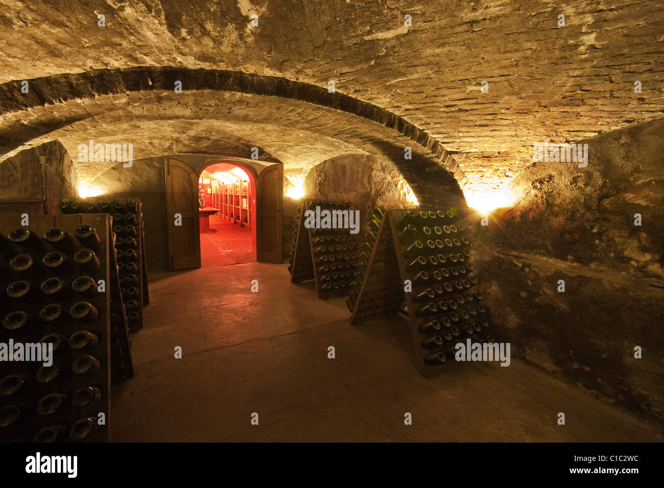 Gancia underground wine cathedral in Canelli, Asti, Piedmont, Italy ...