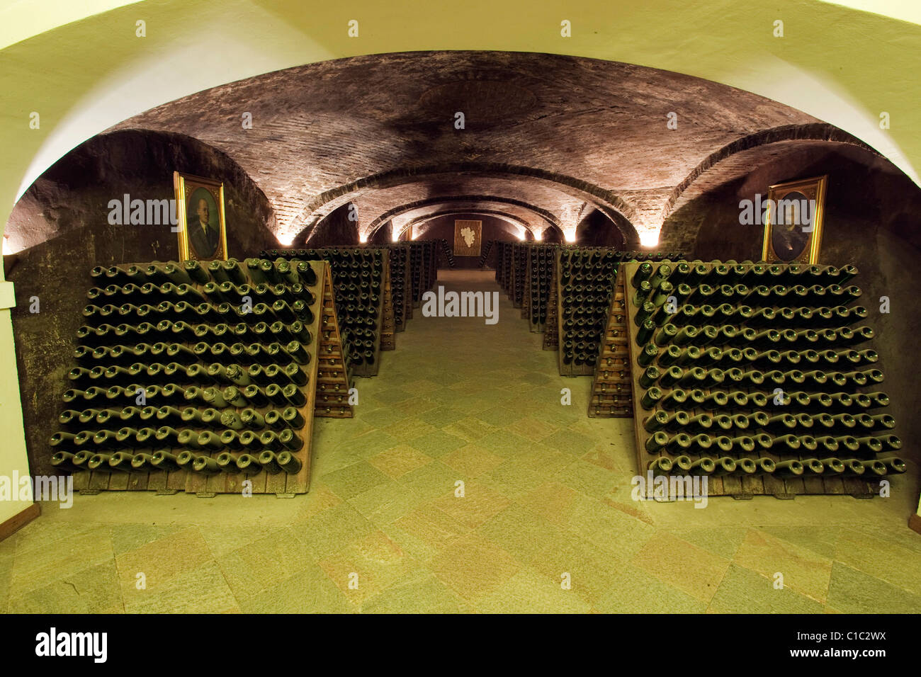 Gancia underground wine cathedral in Canelli, cellar where the first ...