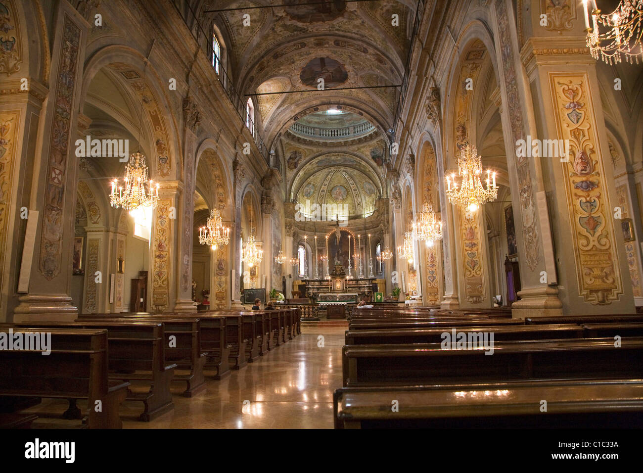 San Tommaso parish church interior, Canelli, Asti, Piemonte,Italy ...