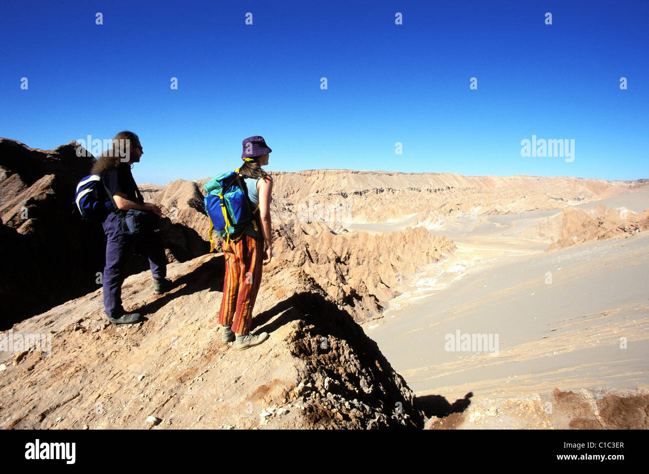Chile, the Atacama desert, hiking in the Moon valley Stock Photo - Alamy