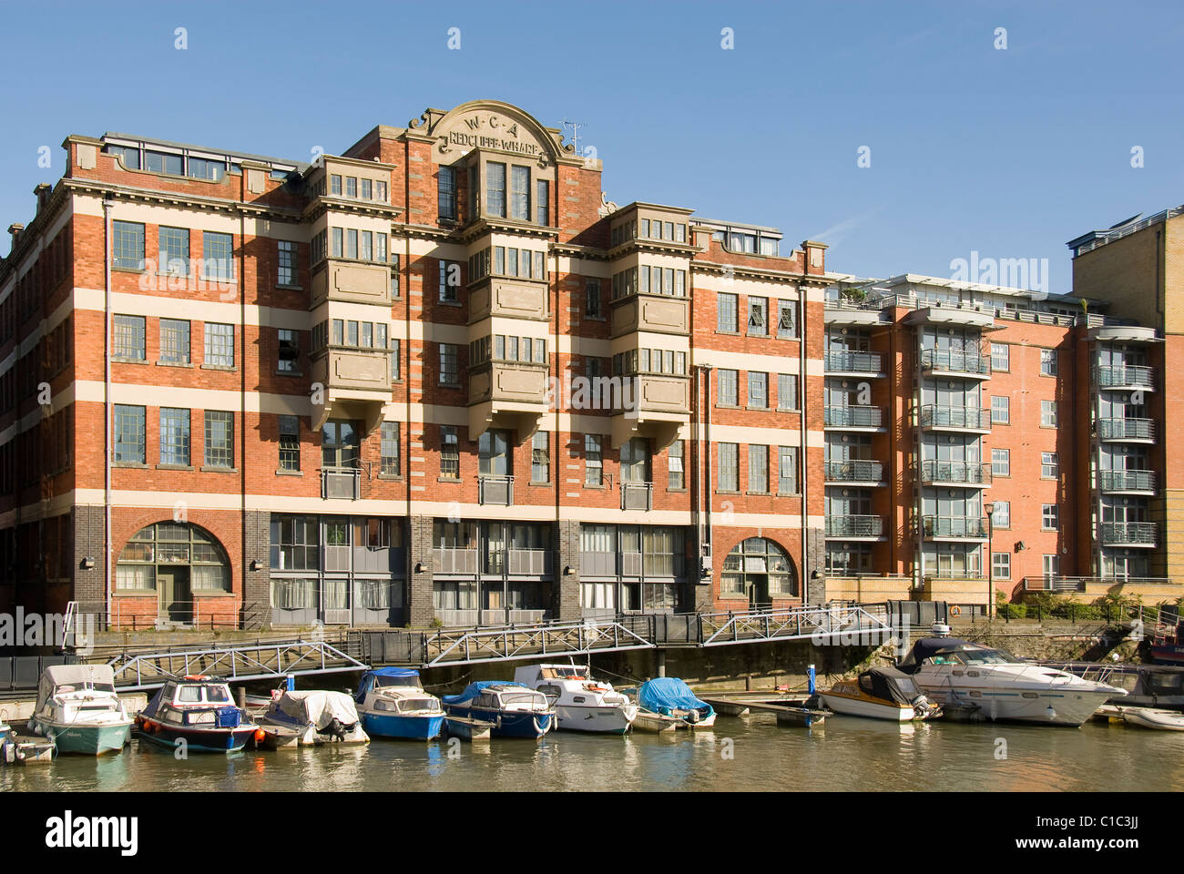 Historic buildings in Bristol Harbour, Redcliffe Wharf, Bristol, UK ...