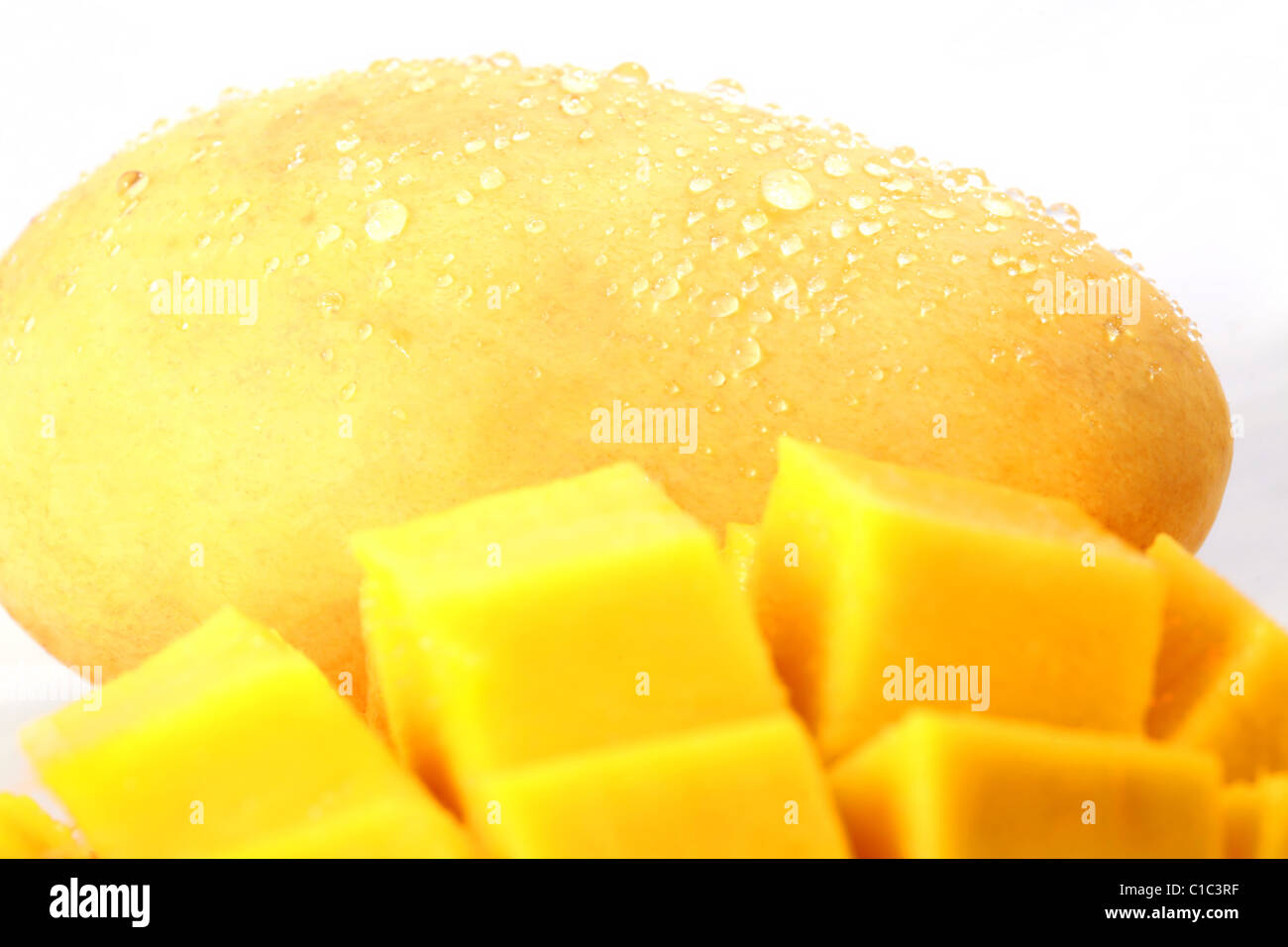 fresh fruit mango on the plain background Stock Photo - Alamy