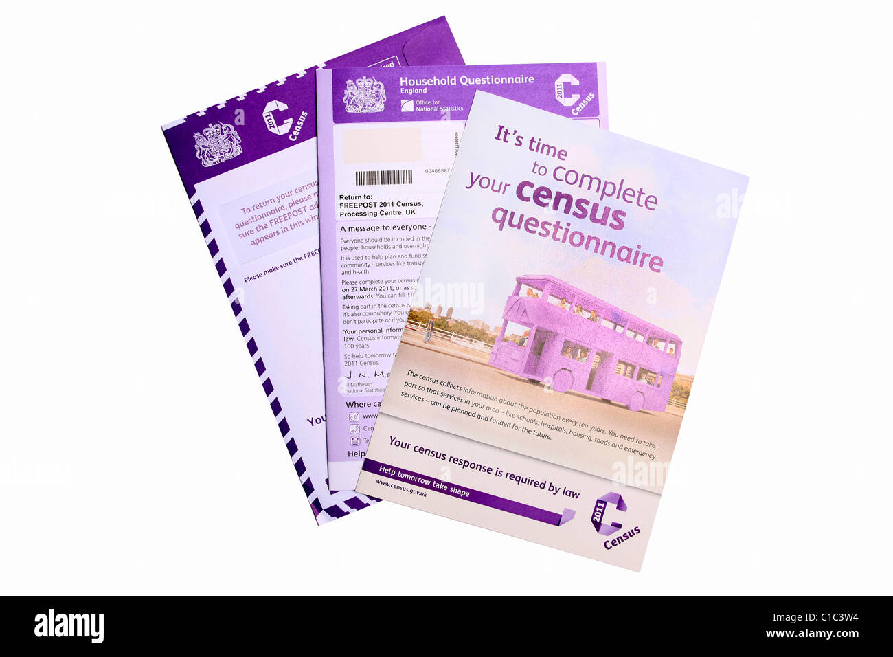 UK 2011 Census Form Questionnaire Stock Photo - Alamy