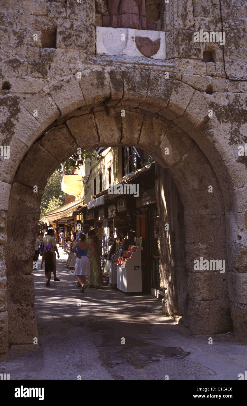 Rhodes City Old Town Stock Photo - Alamy