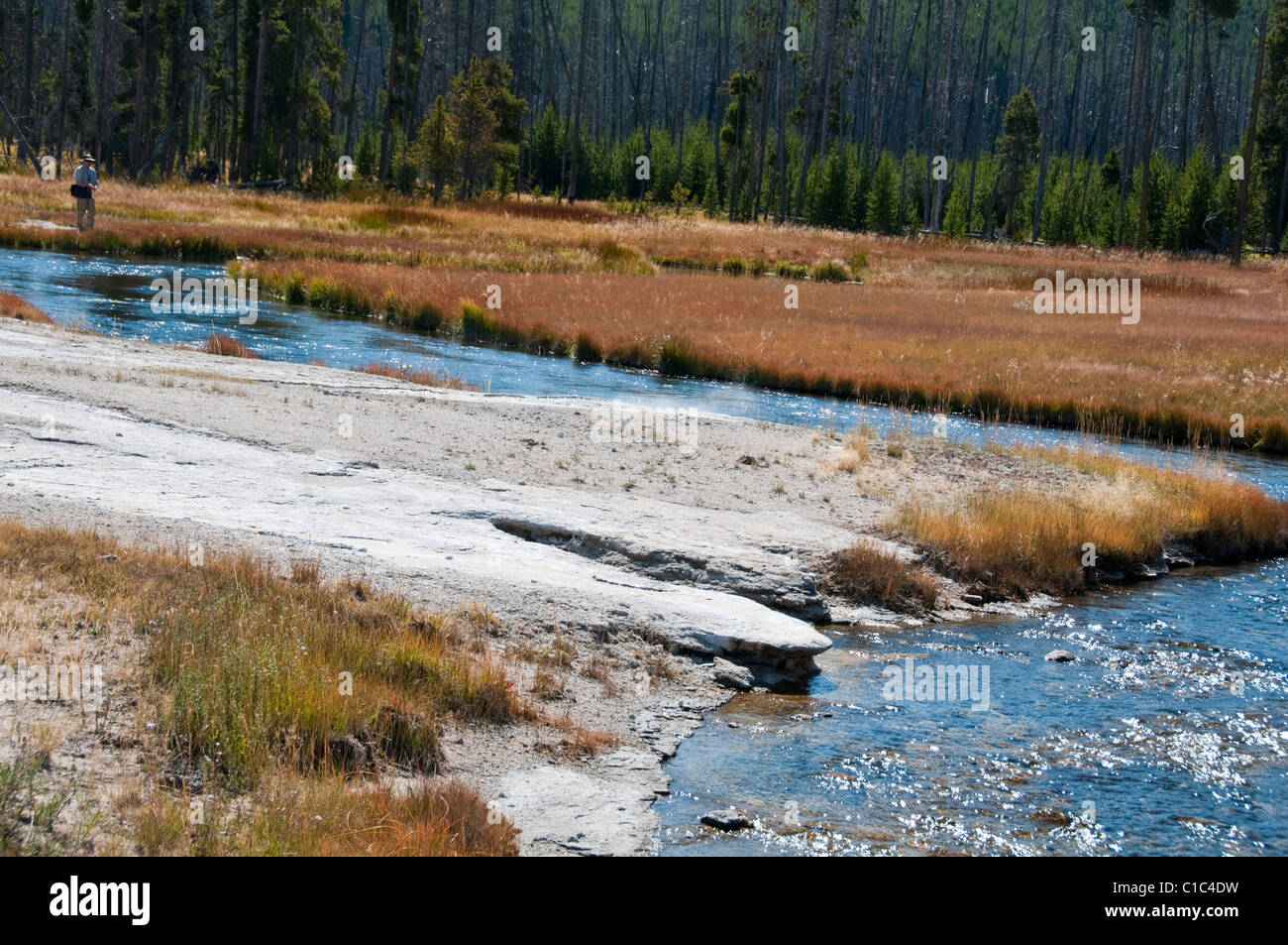Fly fishing on firehole river hi-res stock photography and images - Alamy
