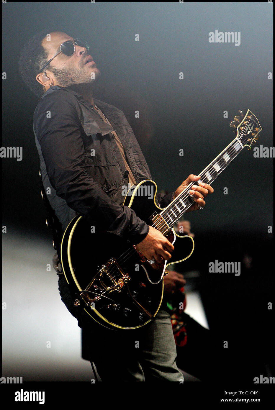 Lenny Kravitz before performing a special private live concert in Paris ...