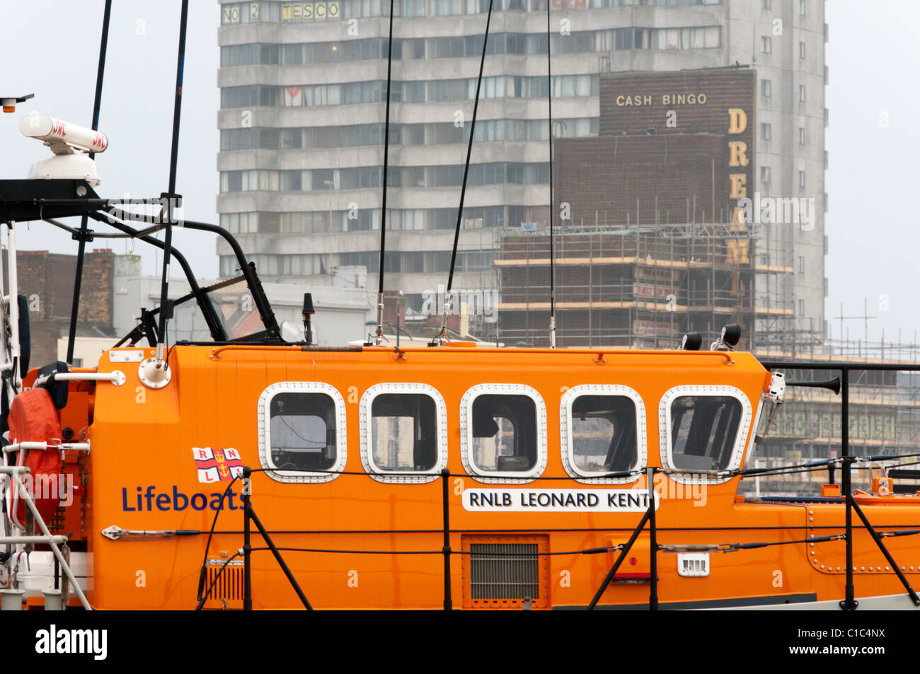 The Margate lifeboat in front of Dreamland and the Arlington House ...