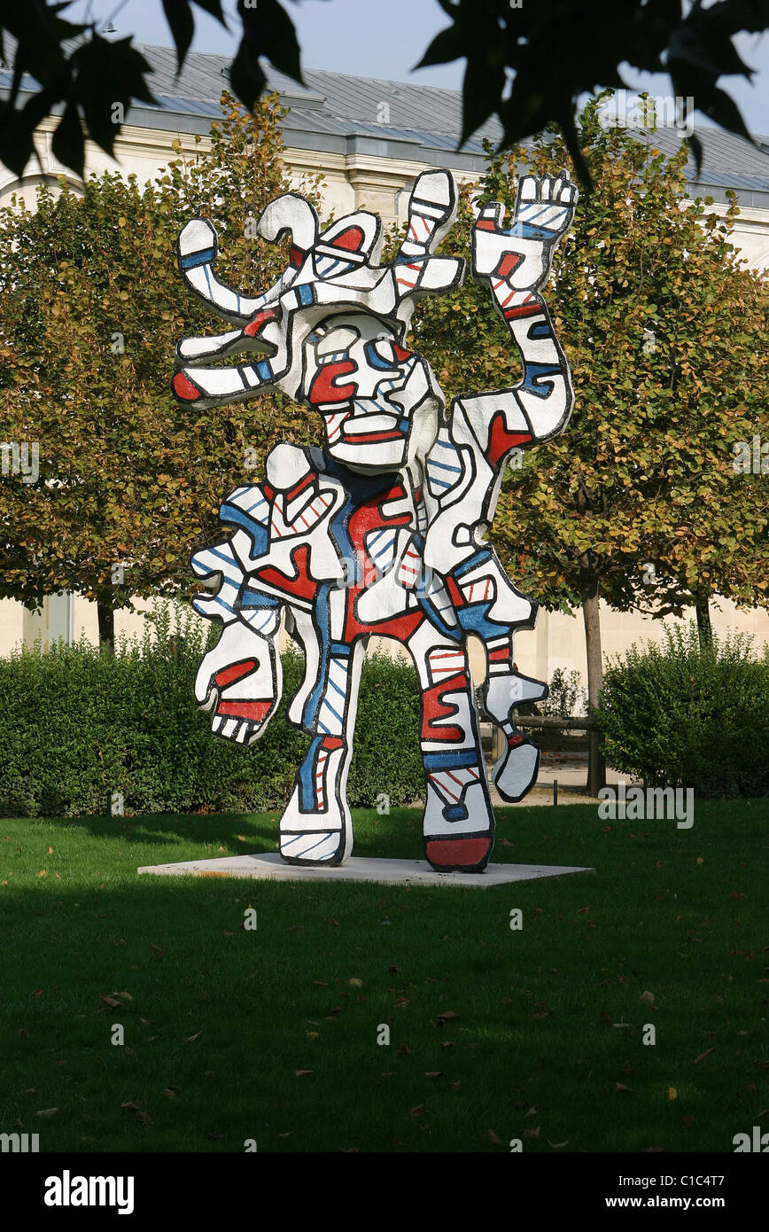 France, Paris, Le Bel costume, sculpture by Jean Dubuffet Stock Photo ...