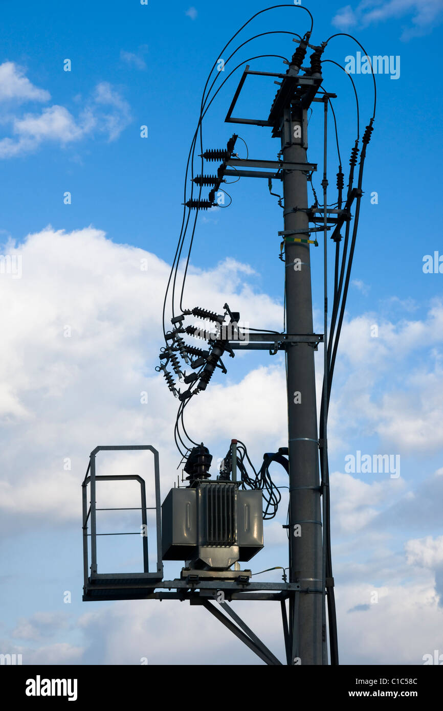 Free air substation for electicity transforming Stock Photo - Alamy