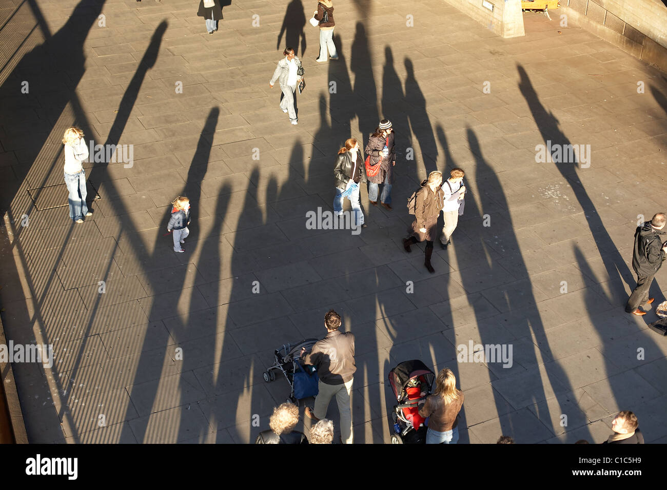 crowd & shadows Stock Photo - Alamy