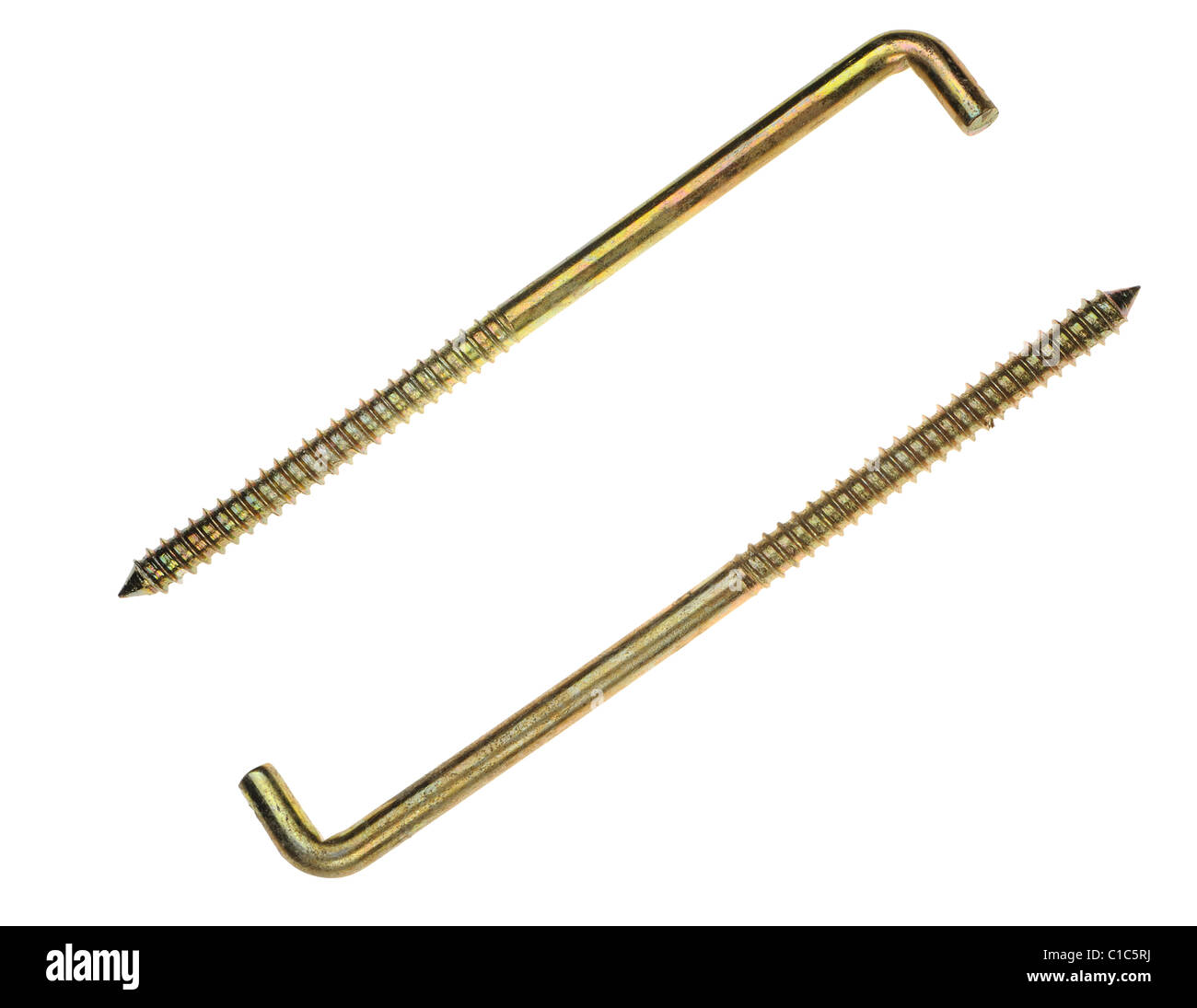 The big bolt. It is isolated on a white background. A photo closeup ...