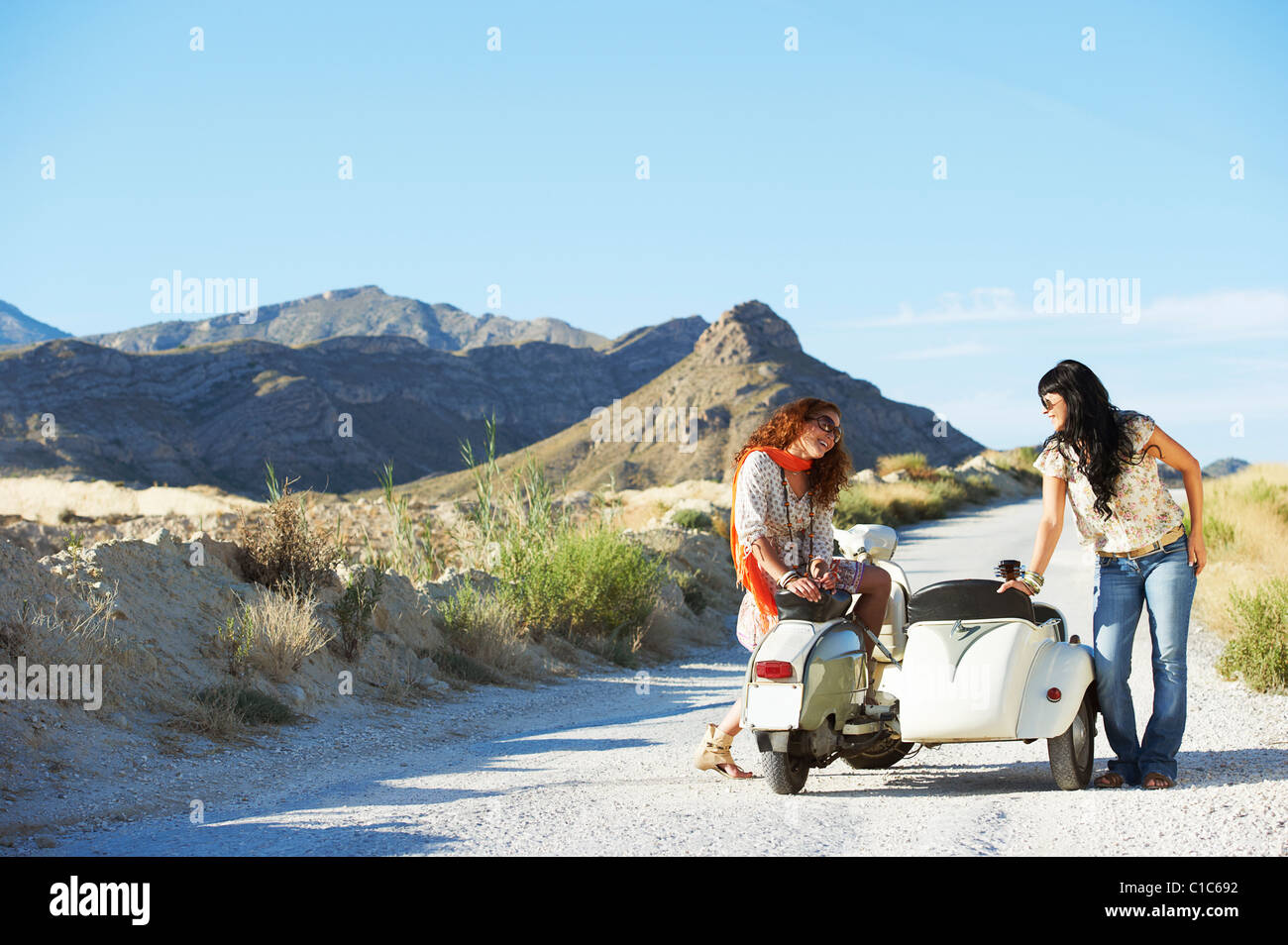 Motorbike side car on road hi-res stock photography and images - Alamy