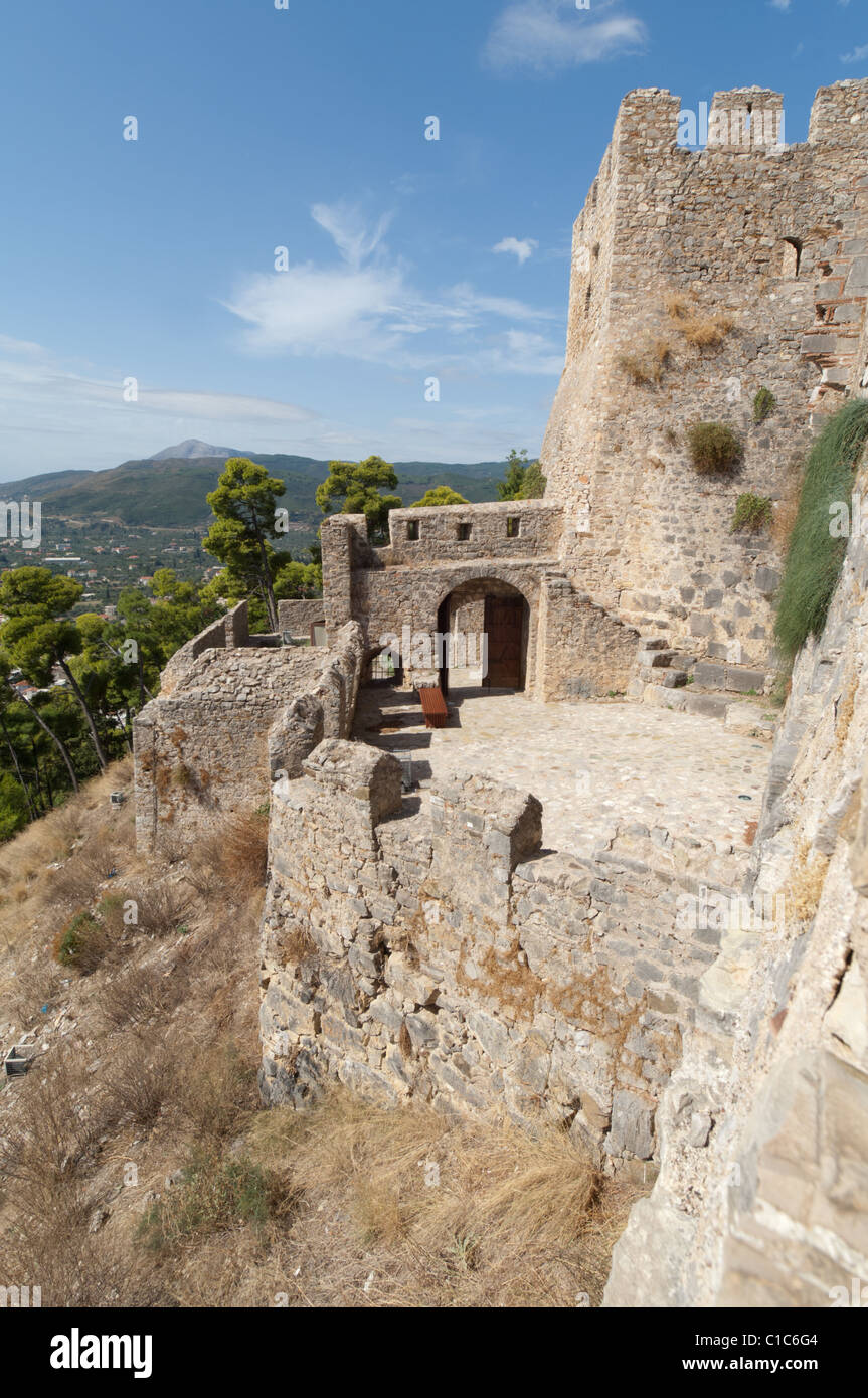 View of the castle entrance from inside the fortification Stock Photo ...