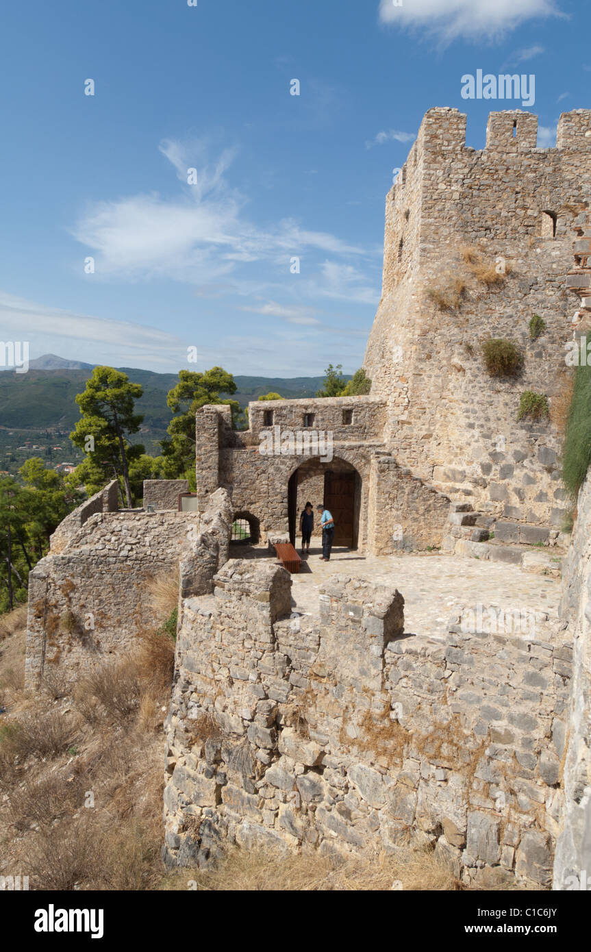 View of the castle entrance from inside the fortification Stock Photo ...