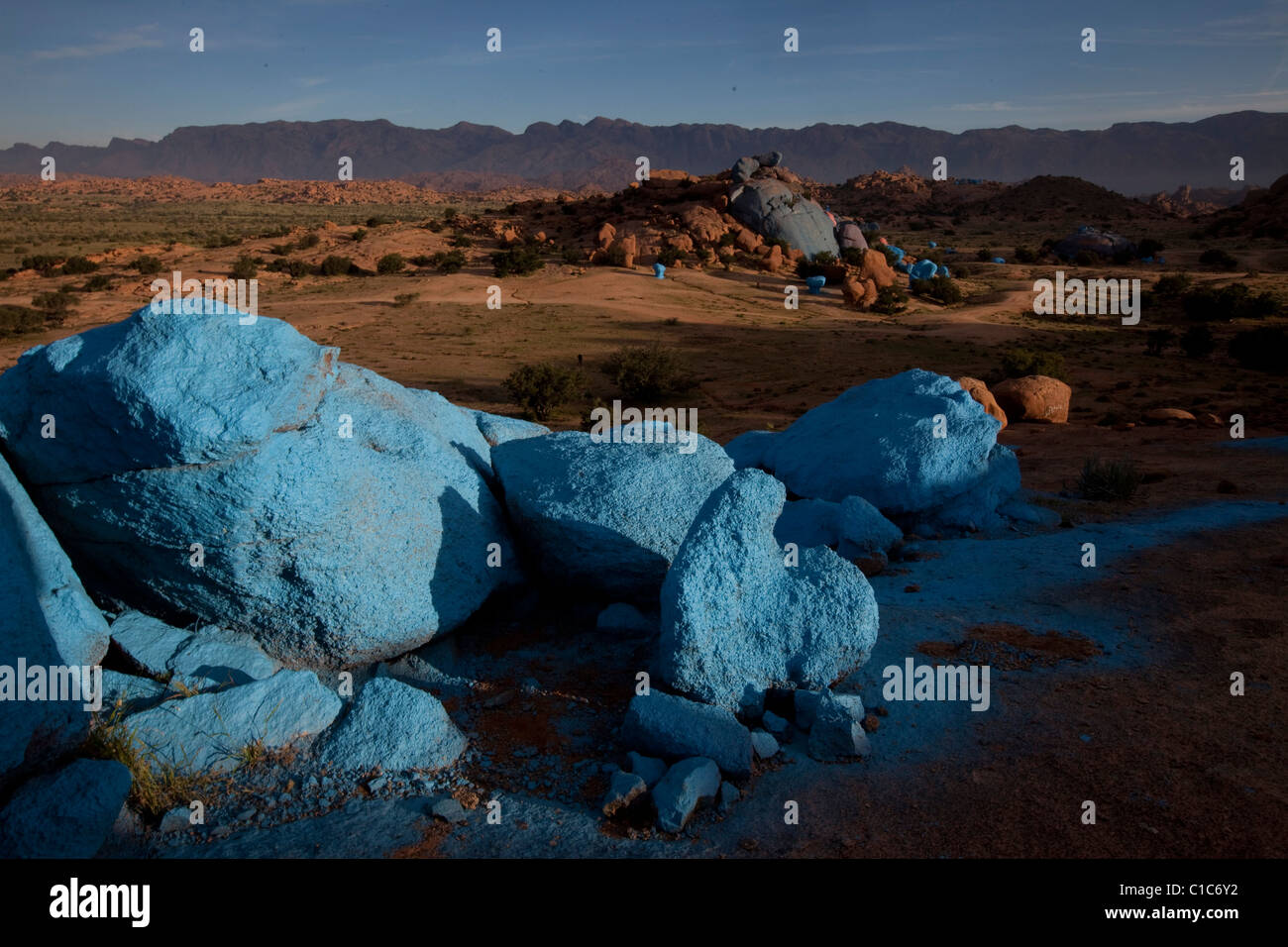 Tafraoute, the painted rocks, Morocco Stock Photo - Alamy