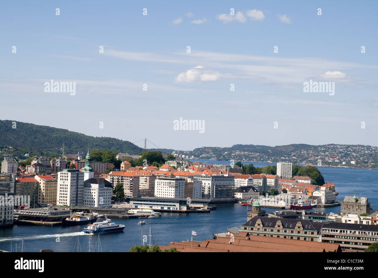 Bergen, the gateway to the fjords. A view from Skansen Stock Photo - Alamy