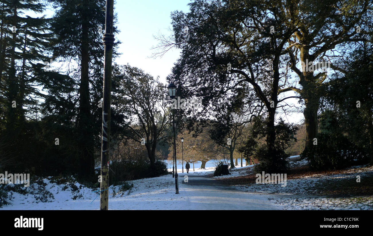 Singleton Park, Swansea in the snow Stock Photo - Alamy