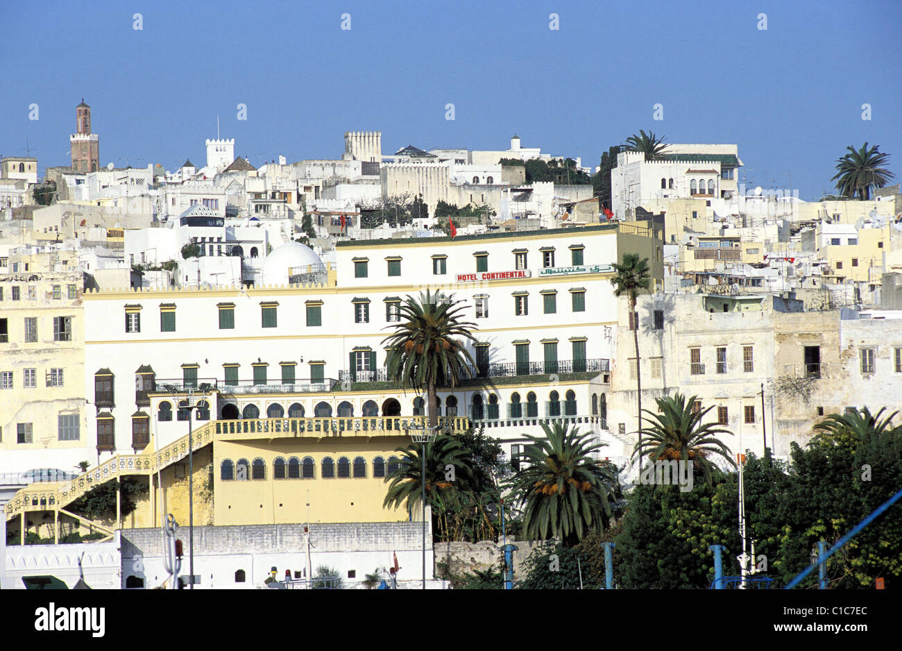 Morocco, Tangier, Kasbah seen from harbour Stock Photo - Alamy