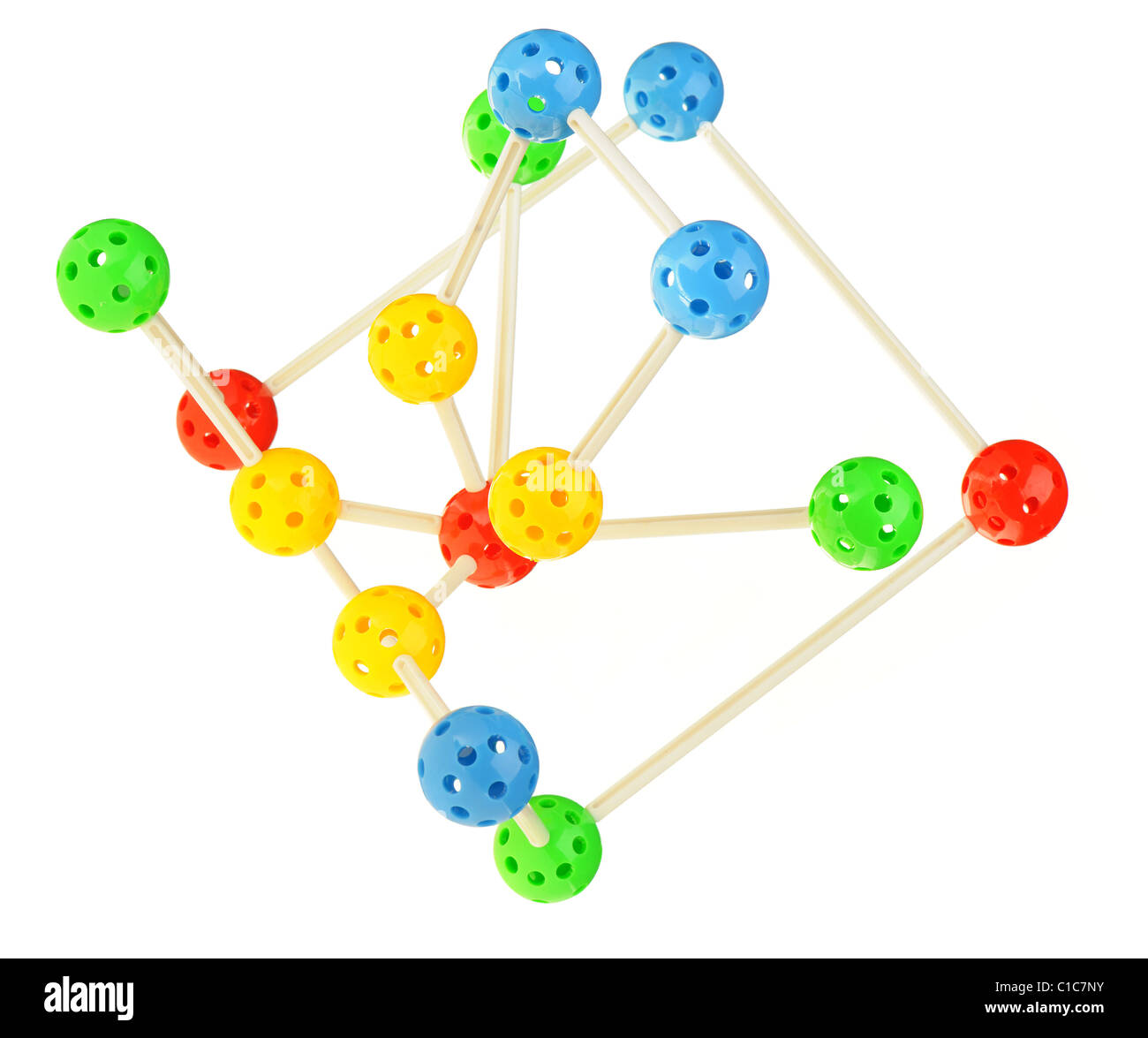 molecule model. Children color toy. Isolated on white Stock Photo - Alamy