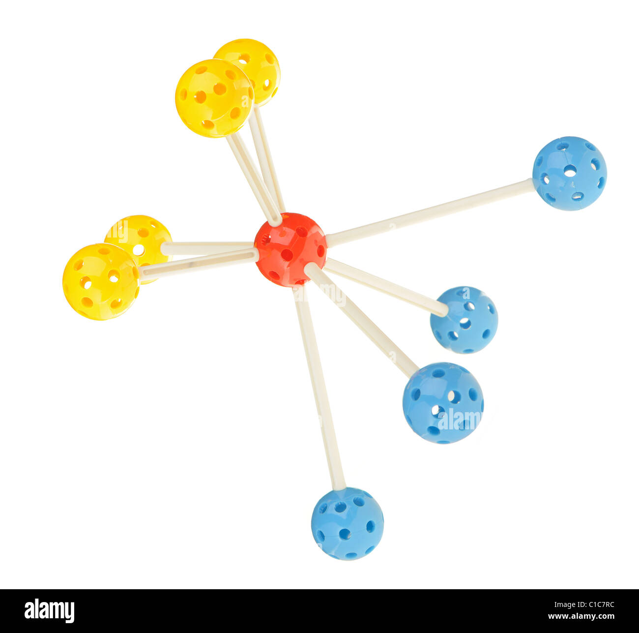 molecule model. Children color toy. Isolated on white Stock Photo - Alamy