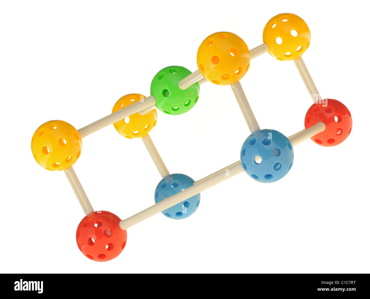 molecule model. Children color toy. Isolated on white Stock Photo - Alamy