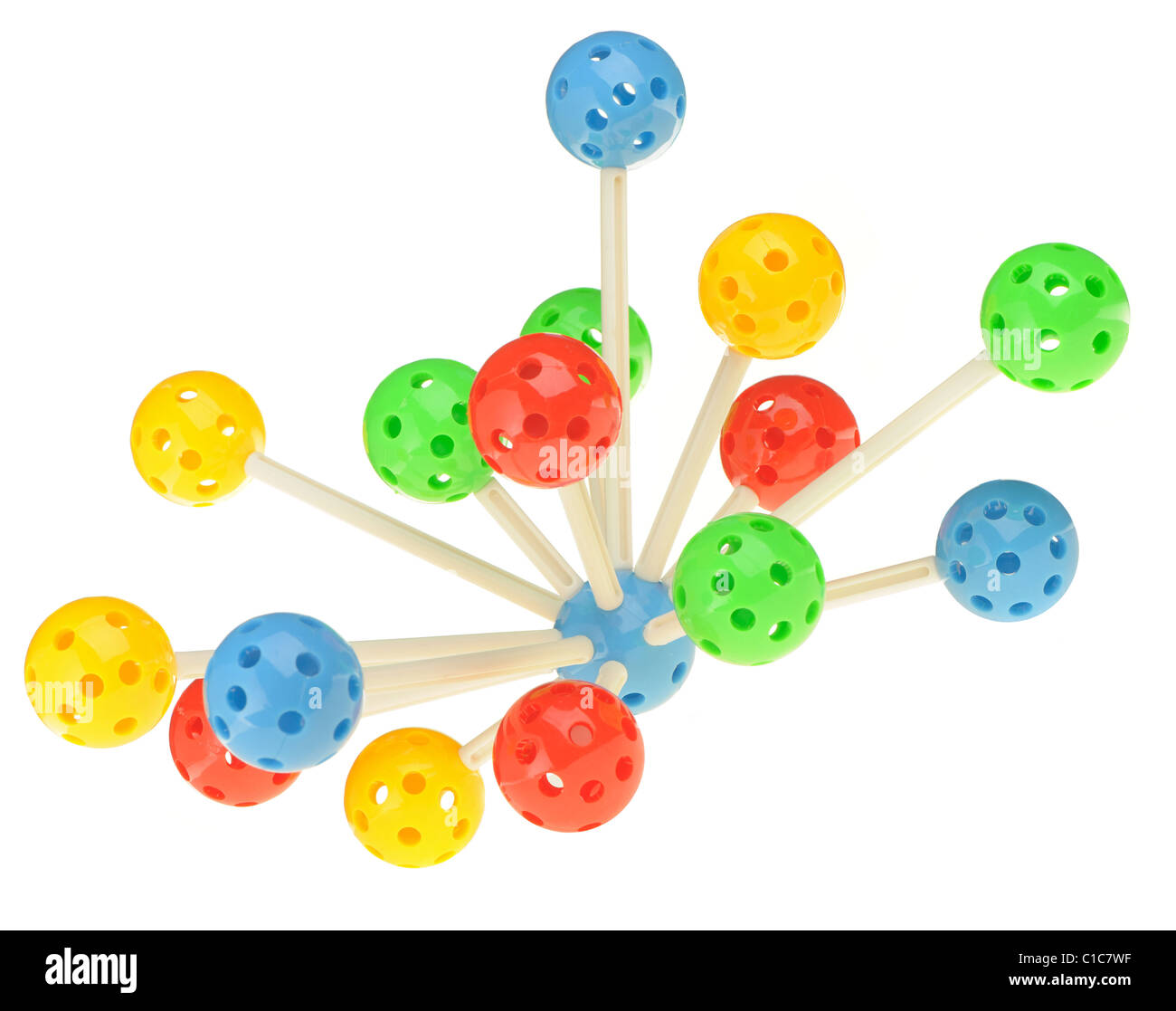 molecule model. Children color toy. Isolated on white Stock Photo - Alamy