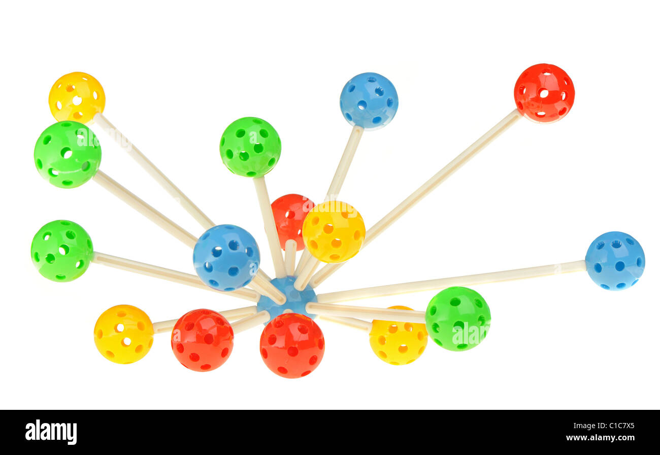 molecule model. Children color toy. Isolated on white Stock Photo - Alamy