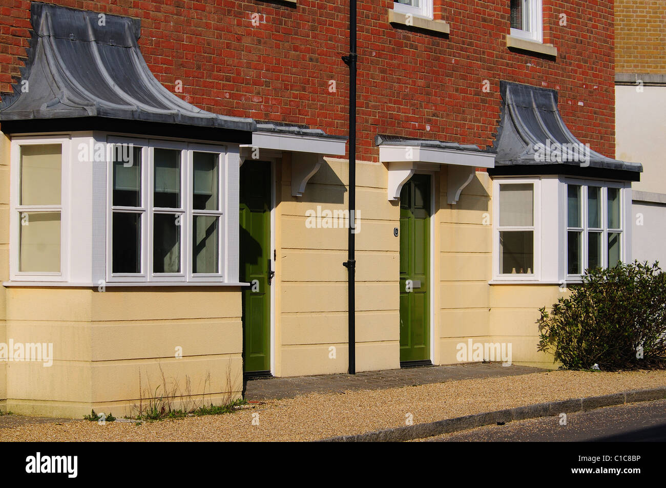 Some new houses on the new Poundbury Village development, Dorchester ...