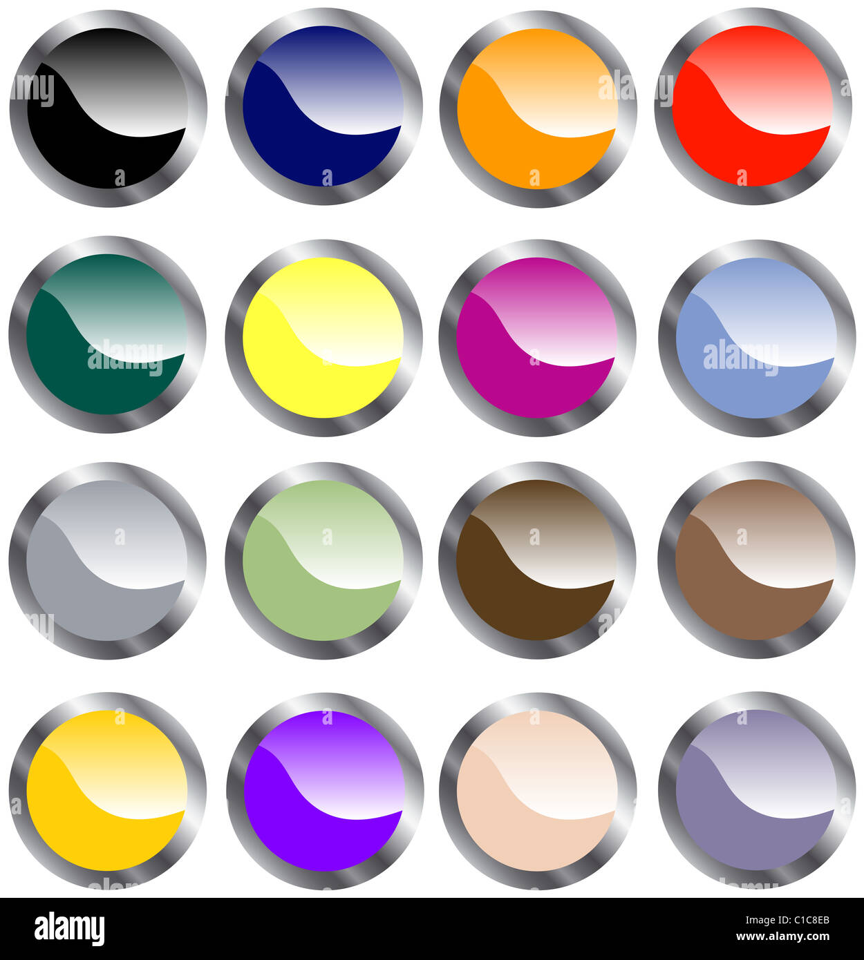 Metallic buttons hi-res stock photography and images - Alamy