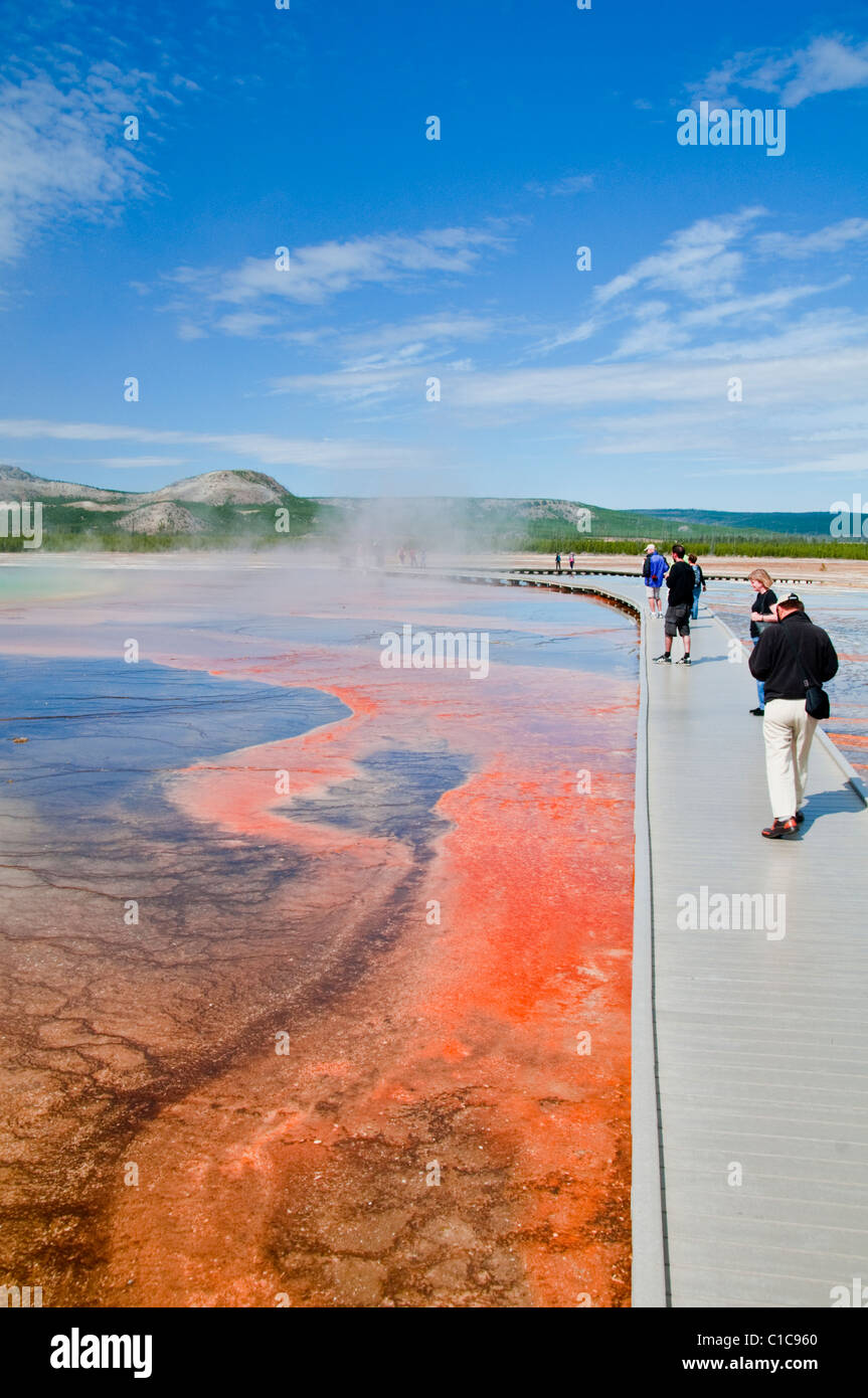 Midway Geyser Basin,Geysers,Grand Prismatic Spring, Sulphurous, Mudpots ...
