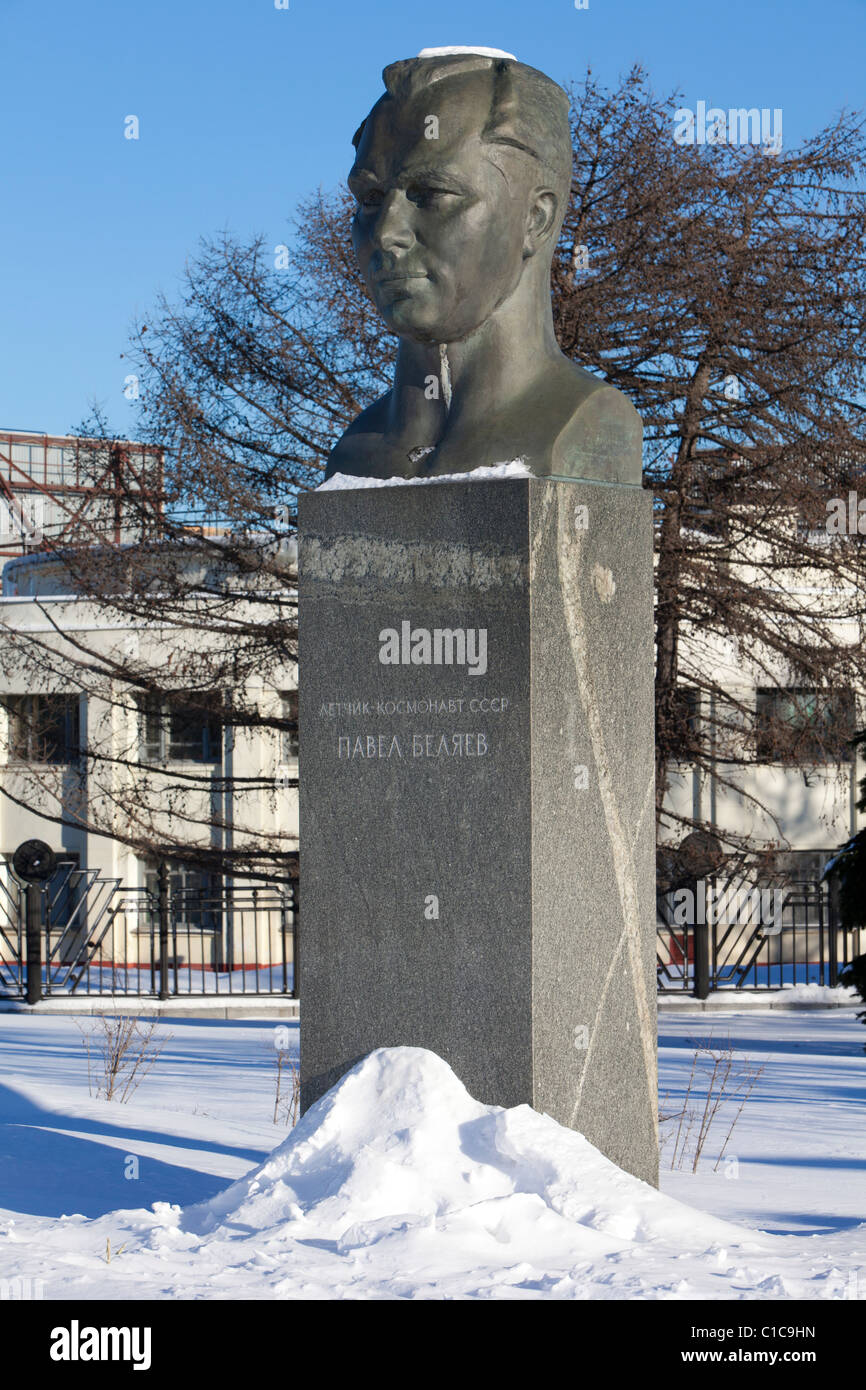 Statue of the Soviet/Russian cosmonaut Pavel Ivanovich Belyayev (1925 ...