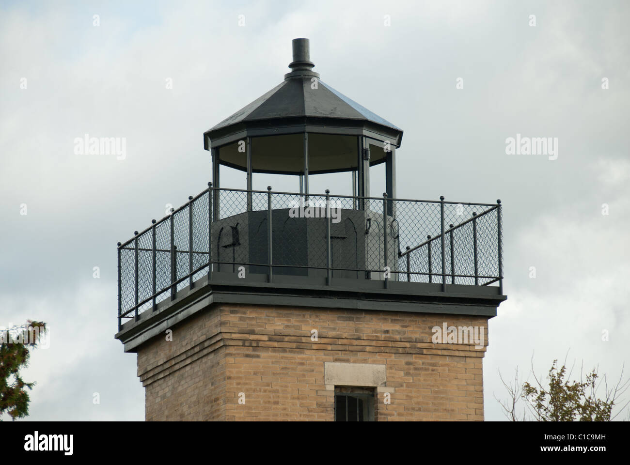 Peninsula Point Lighthouse is located on northern Lake Michigan south ...