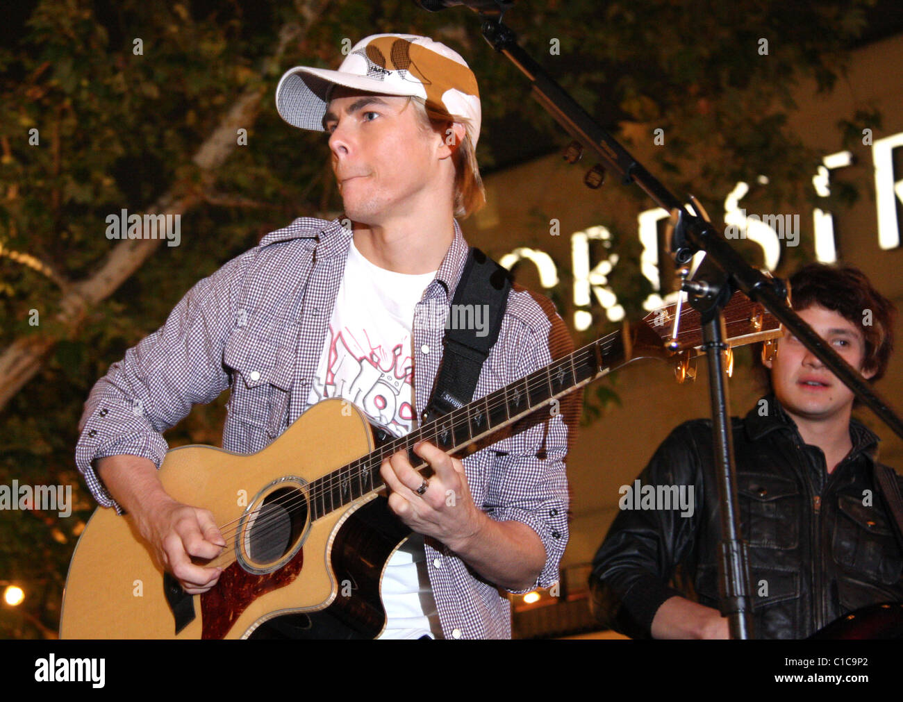 Derek Hough and Sam Marder Ballas Hough Band performing at the Grove ...
