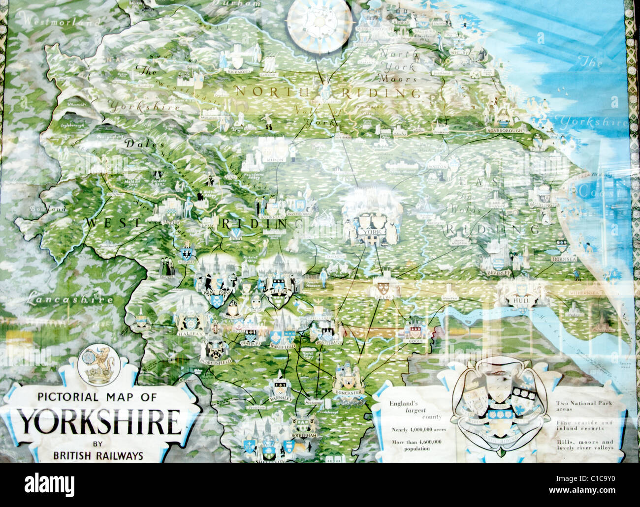 Yorkshire railway map hi-res stock photography and images - Alamy