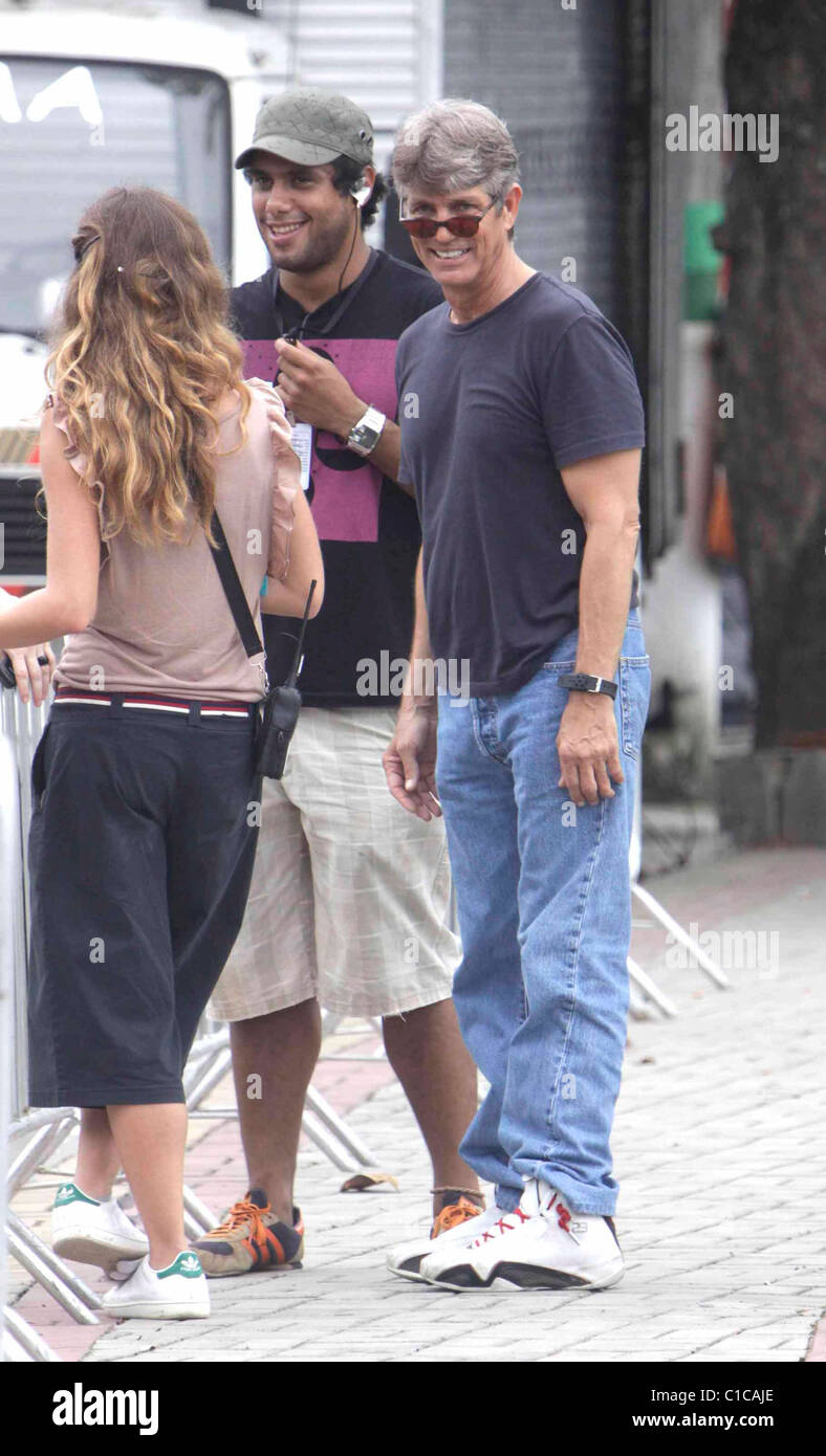 Eric Roberts filming on the set of 'The Expendables' Rio De Janeiro ...