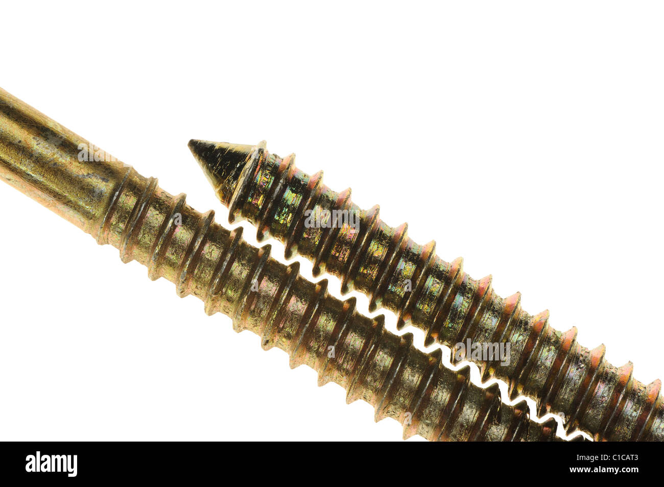 The big bolt. It is isolated on a white background. A photo closeup ...