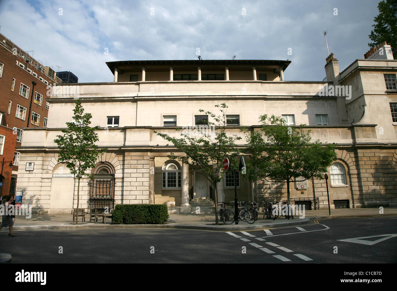 General view gv of St ( Saint ) Bartholomew's ( Barts ) Hospital in ...