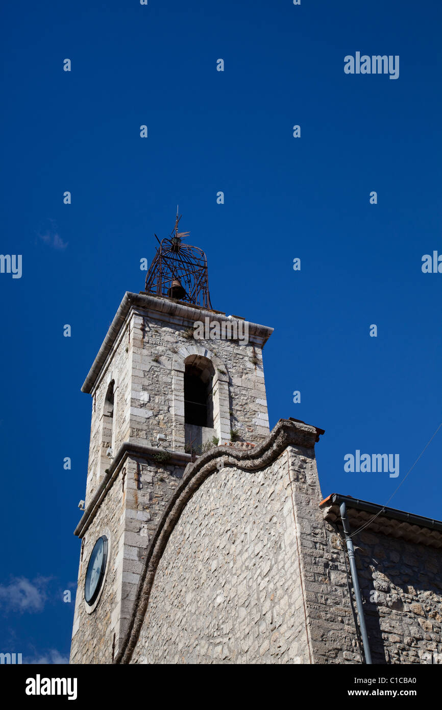 Church in Bargemon, Var, Provence-Alpes-Côte d'Azur, France, with its ...